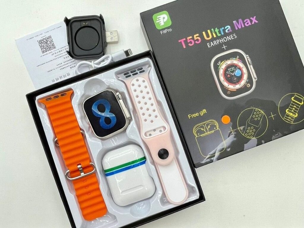 Smartwatch + Auricular T55 ULTRA MAX con Correa - Next Cell