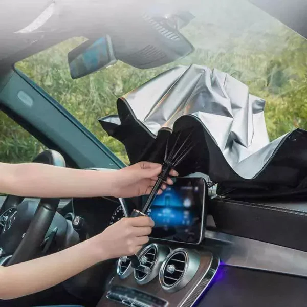 Parasol Tipo Paraguas Proteccion Rayos UV Auto Camioneta SUV - Next Cell