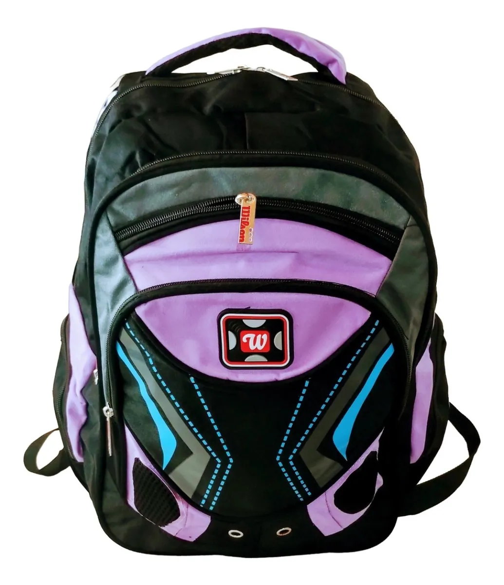 Mochila Wilson Reforzada Urbana Deportiva Y Escolar Lila - Next Cell